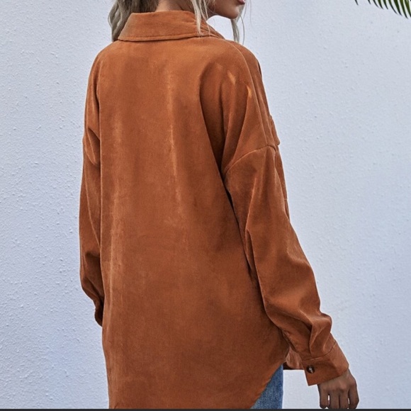 Couture Gypsy | Tops | Cozy Rust Brown Boyfriend Fit Oversized Shacket ...